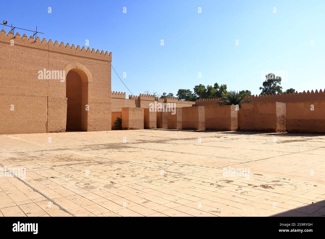 old walls of the ancient city of Babylon in Iraq Stock Photo - Alamy