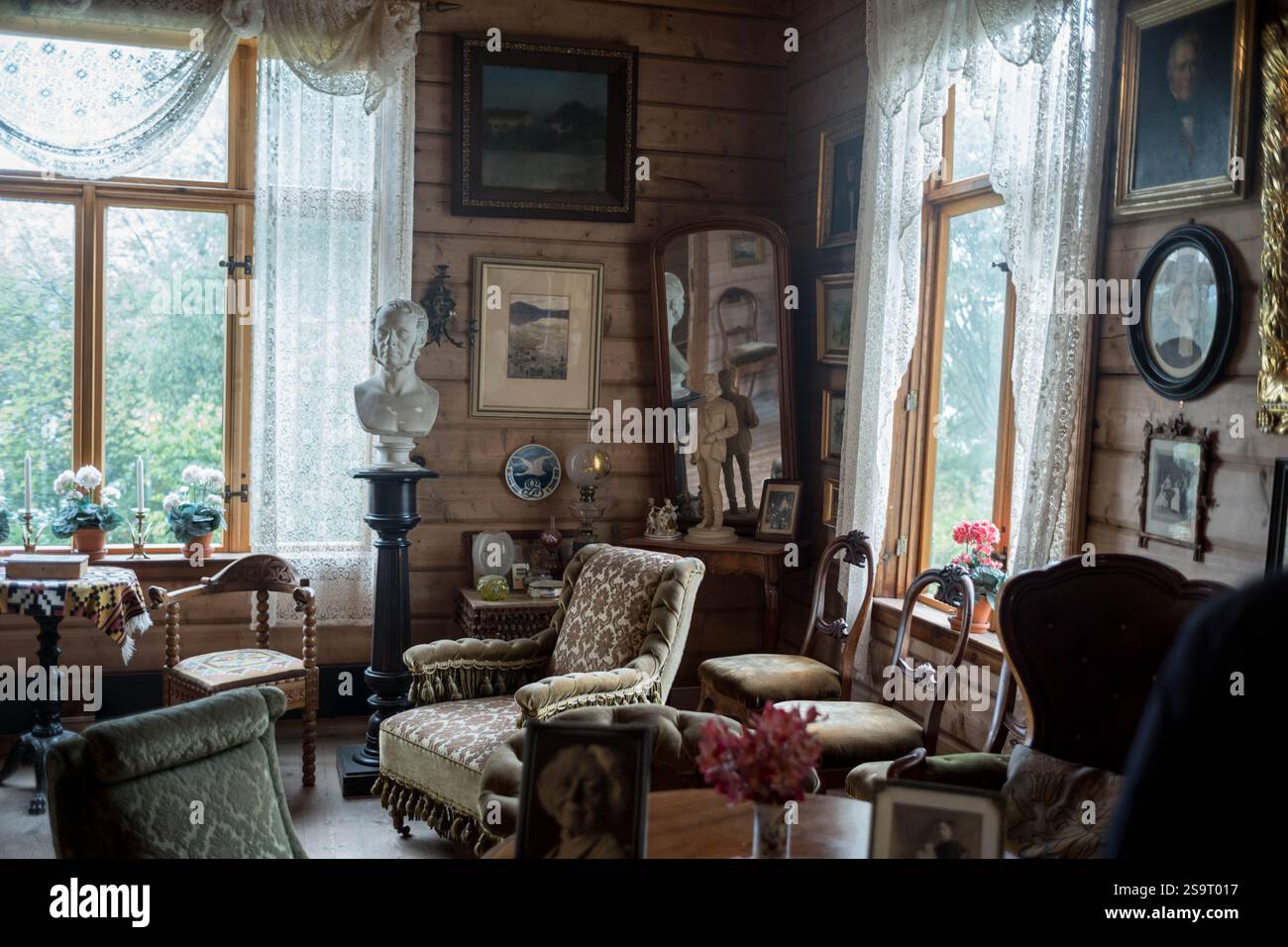 Inside Edvard Grieg's house at Troldhaugen in Bergen, Norway Stock ...