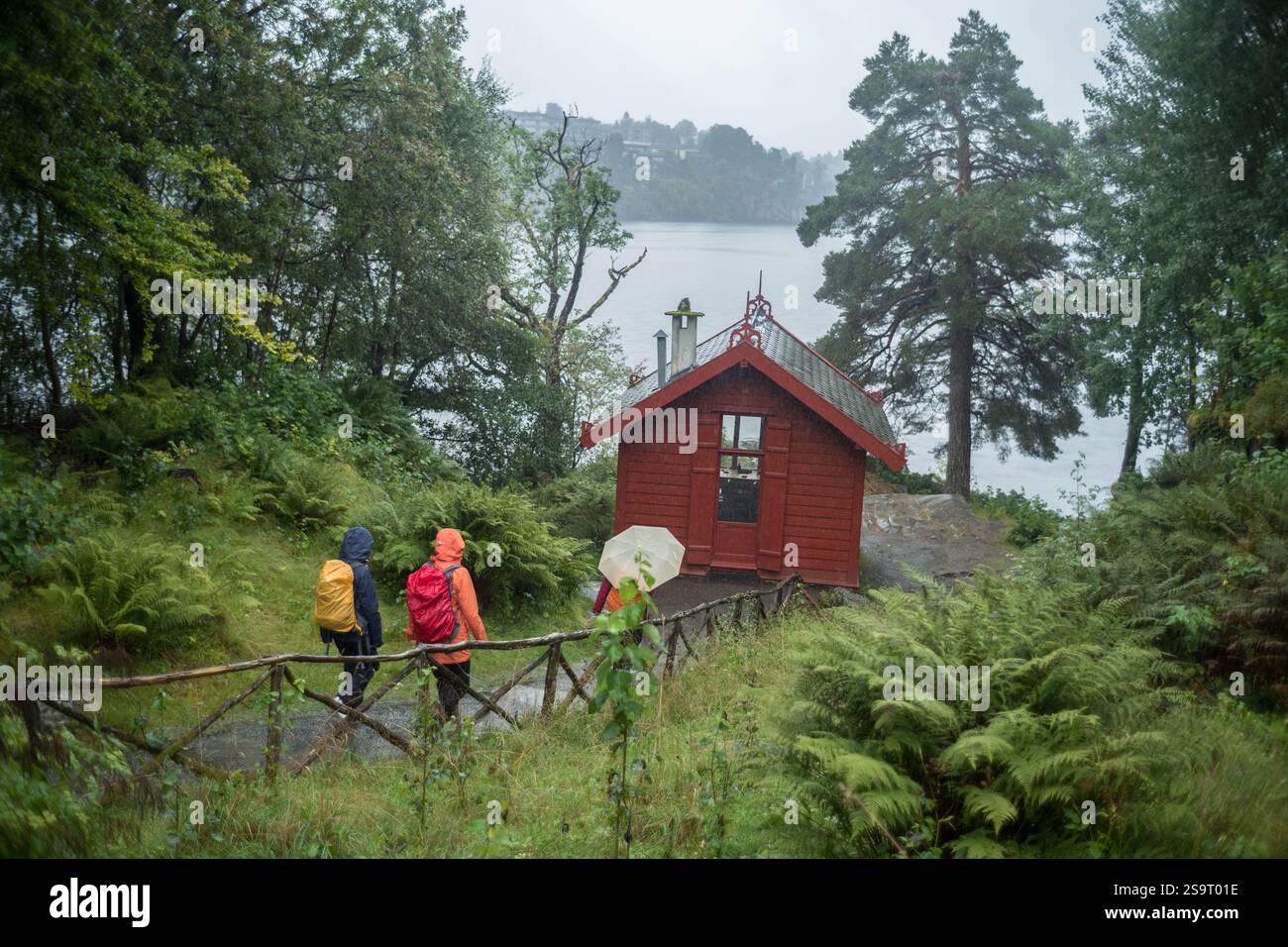 The garden shed where Edvard Grieg composed his music at his house in ...