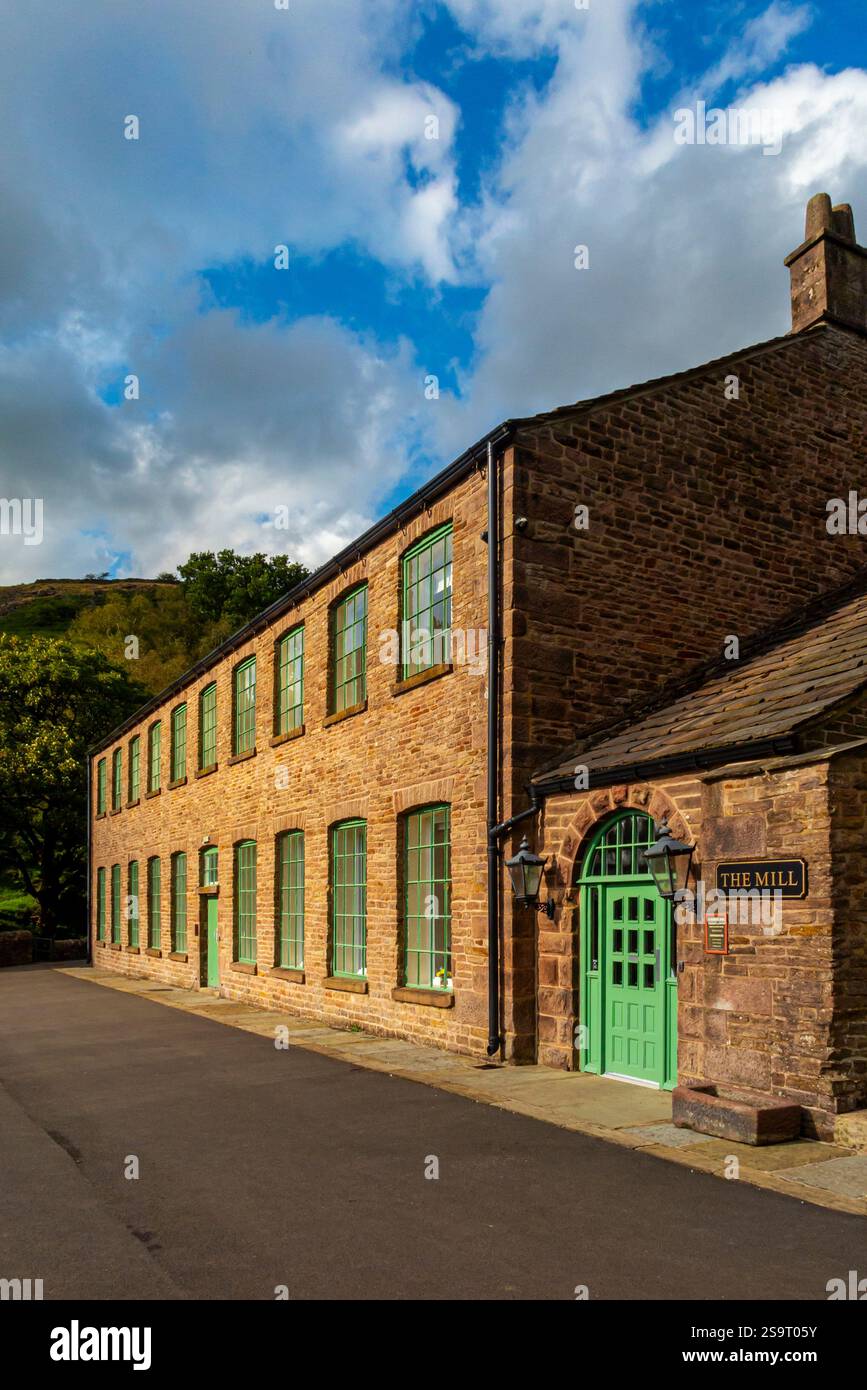 Exterior of Gradbach Mill near Buxton in the Derbyshire Peak District ...