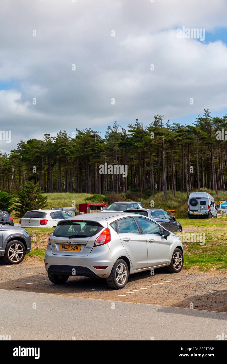 Public car park behind Traeth Llanddwyn a beach near Newborough ...