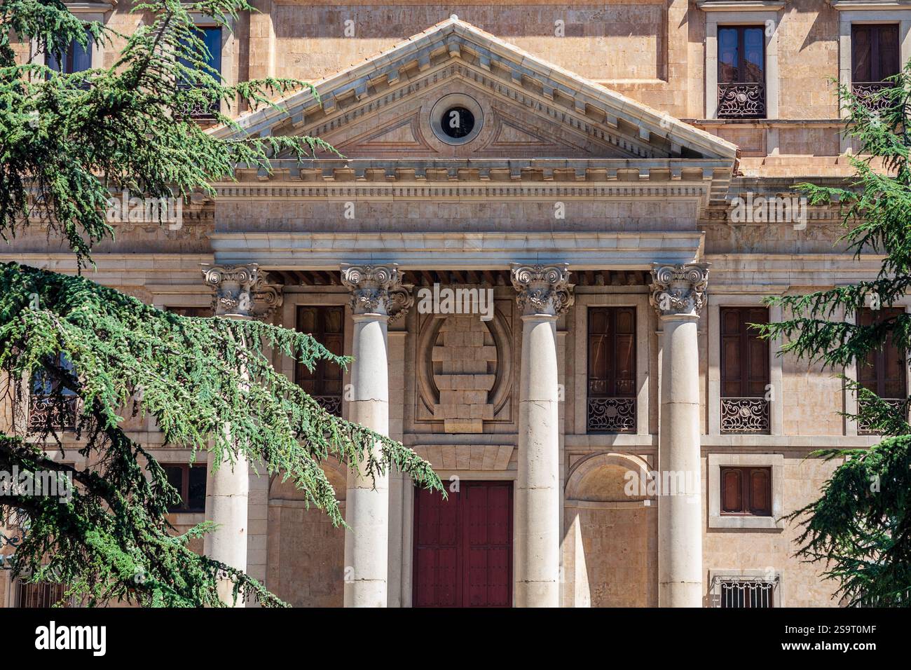 Neoclassical architectural facade of 18th-century Anaya Palace in ...