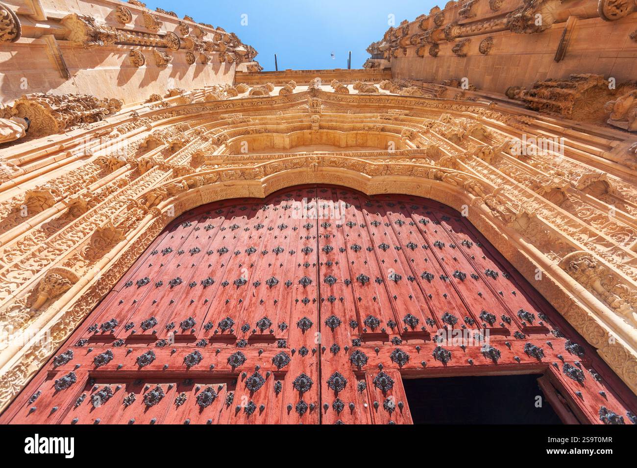 The South Entrance of Salamanca's New Cathedral showcases intricate ...