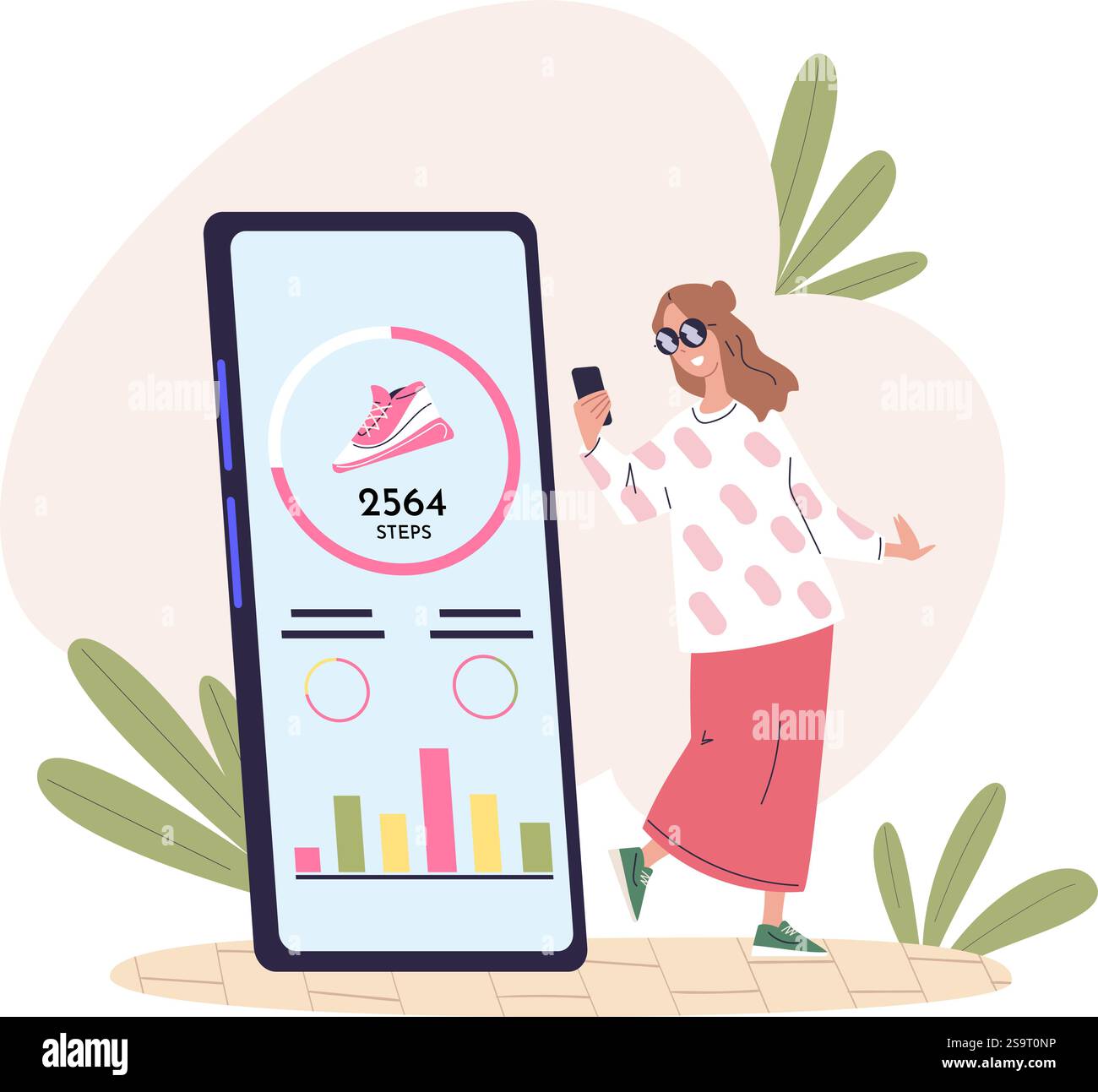 Counter counting steps Stock Vector Images - Alamy