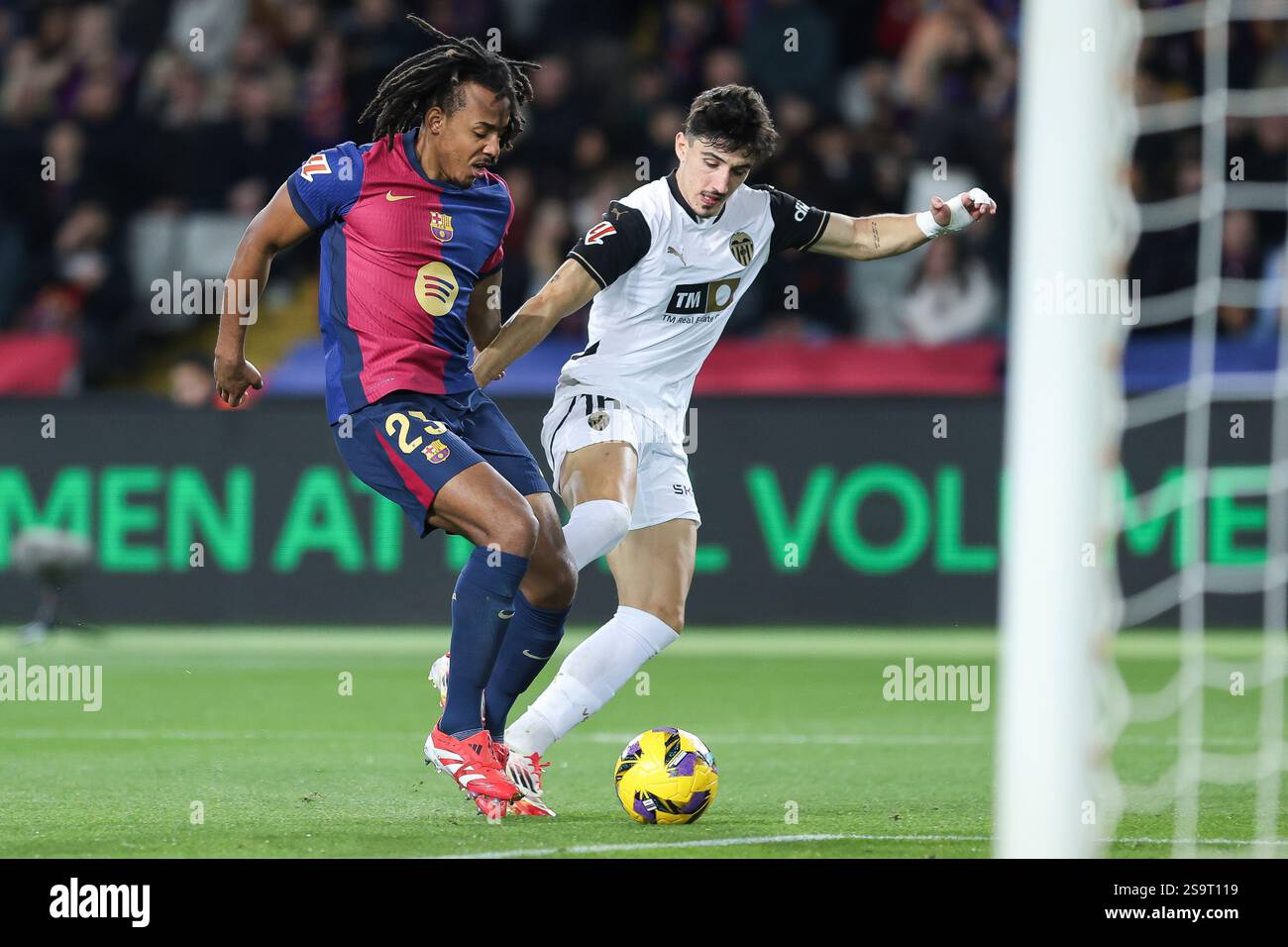 Barcelona, Spain. 26th Jan, 2025. Jules Kounde (23) of FC Barcelona and ...