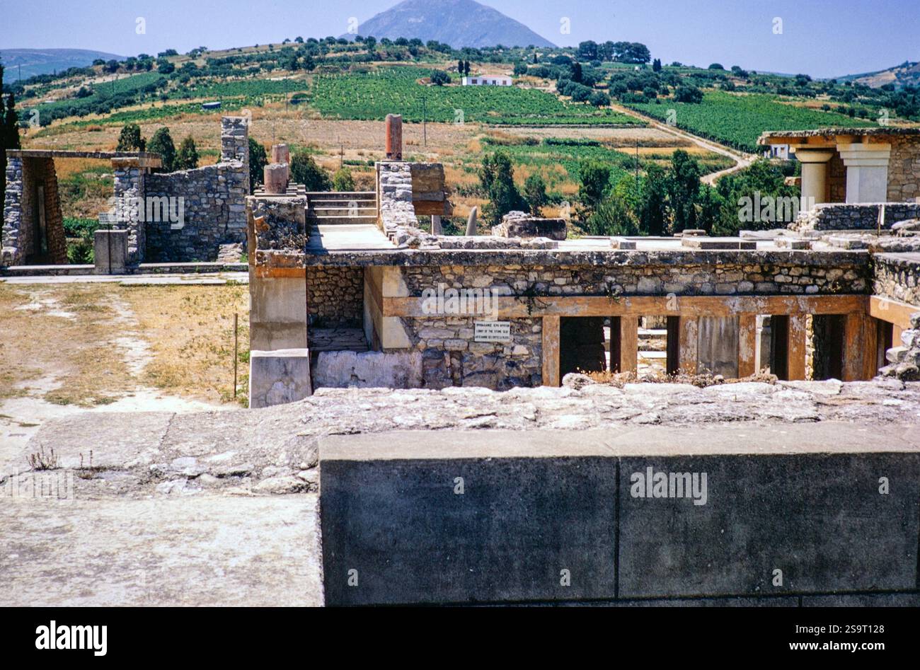 Bronze Age Minoan archaeological site of Knossos, Crete, Greece, Europe ...