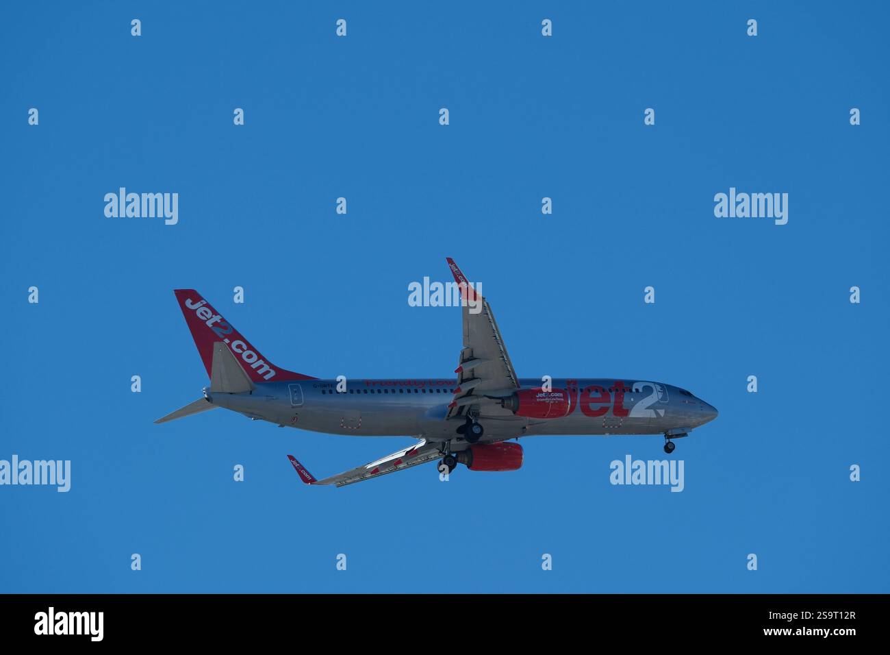 Jet2 airplane landing at Antalya international airport, Turkiye ...