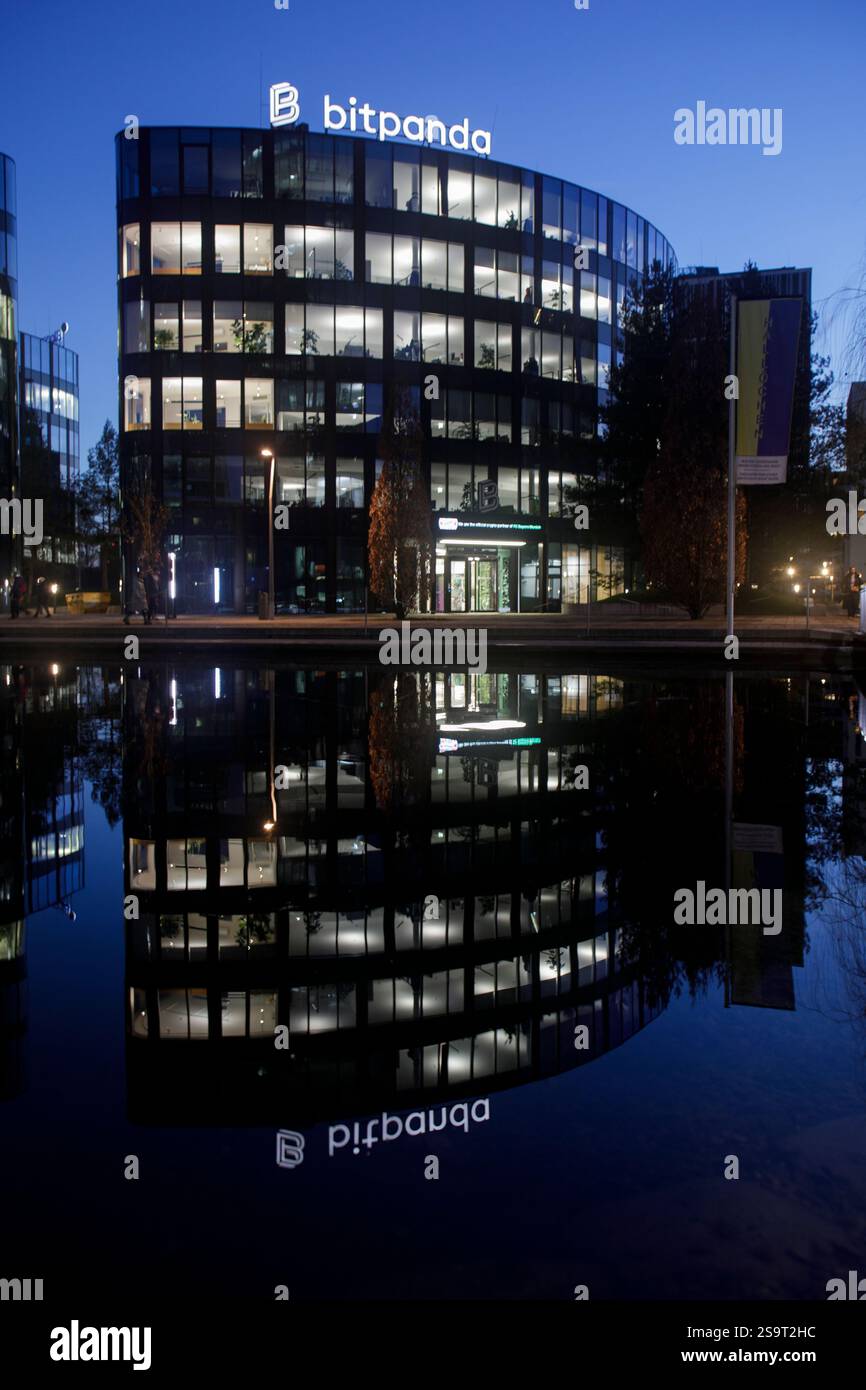 AUSTRIA; VIENNA; 20250127. The headquarters with the logo of the ...