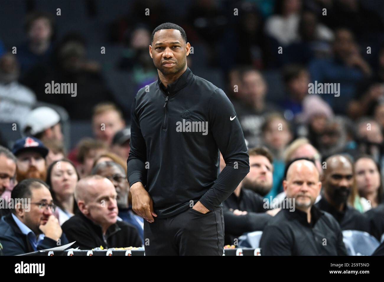 New Orleans Pelicans head coach Willie Green looks on during the first ...