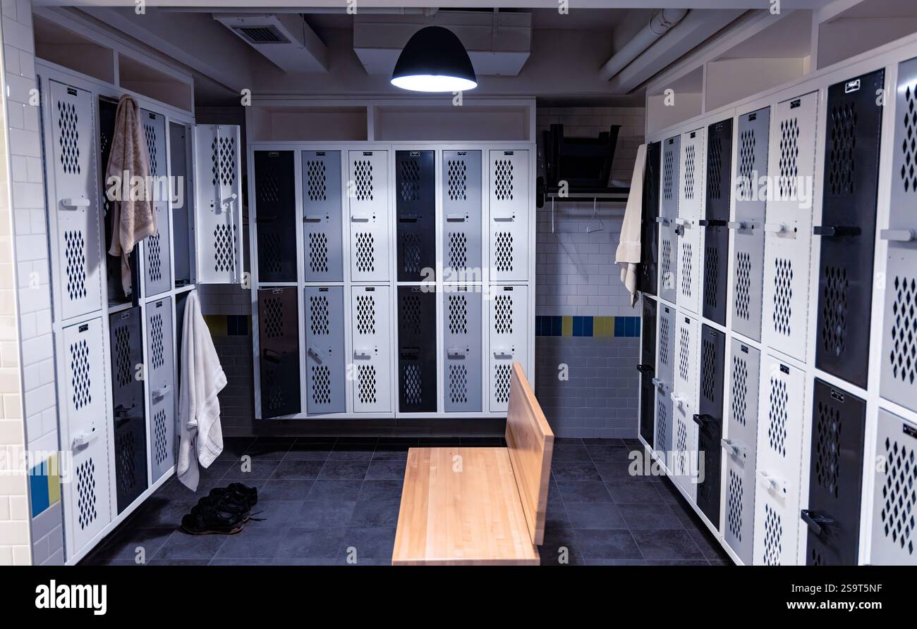 Men's locker room Stock Photo - Alamy