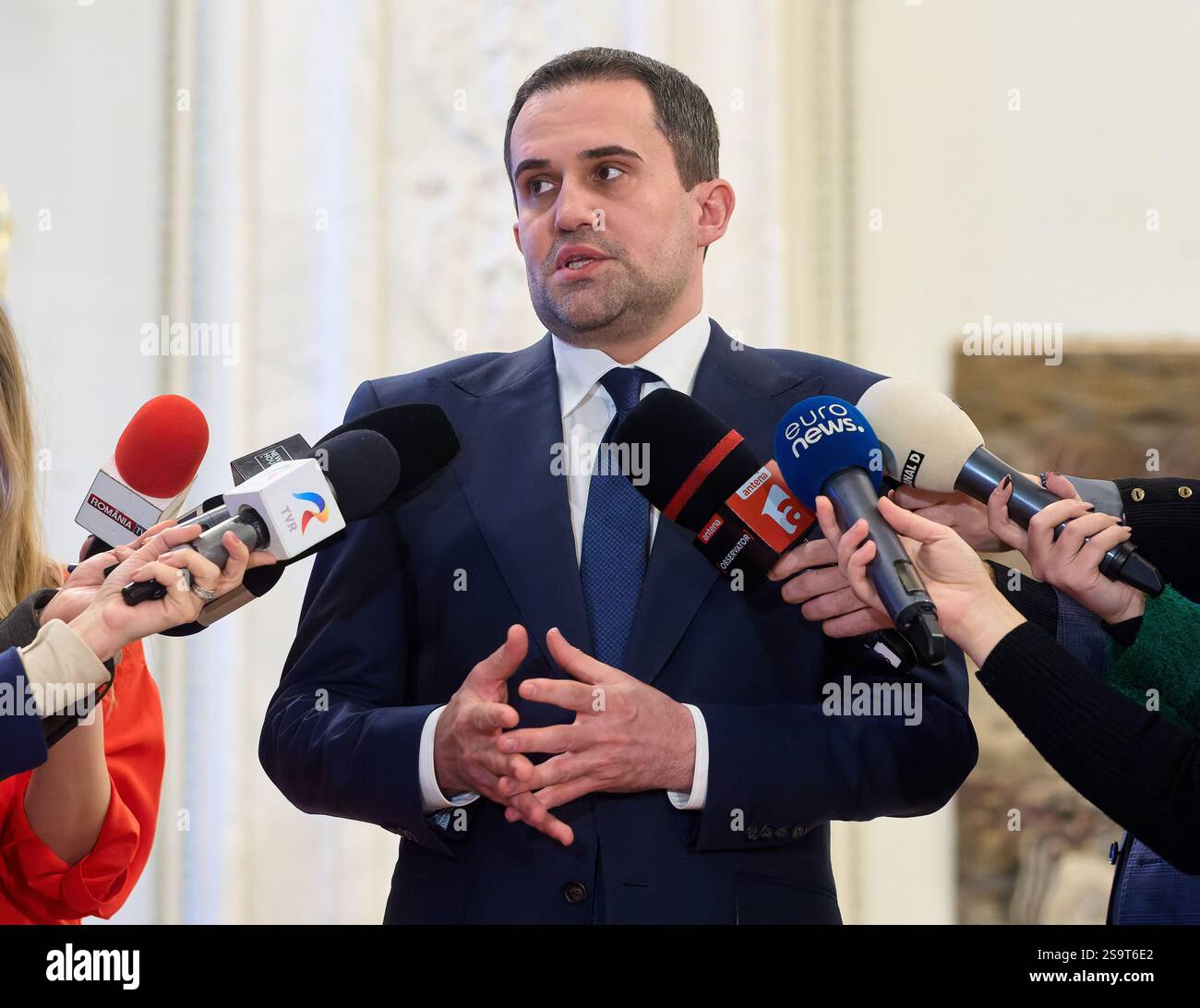 Bucharest, Romania. 27th Jan, 2025: Ciprian Constantin Serban, the ...