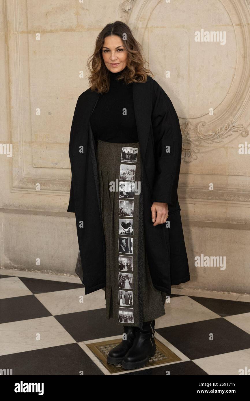 Nadia Fares attends the Christian Dior show during Paris Fashion Week ...