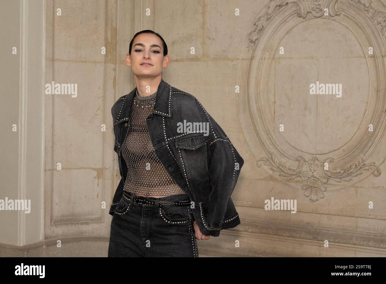 Paris, France. 27th Jan, 2025. Nine Marie d'Urso attends the Christian ...