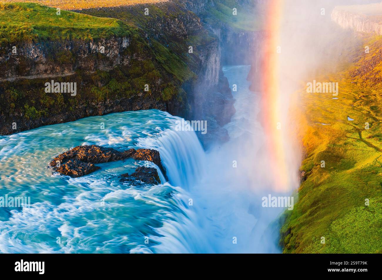 Rainbow appears in mist powerful hi-res stock photography and images ...
