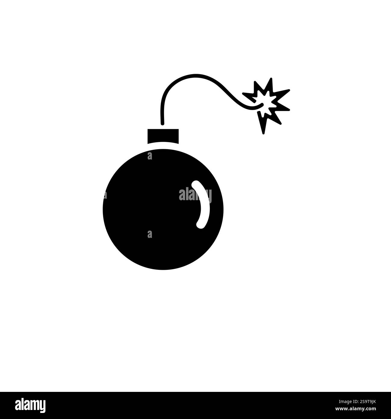 Fire Bomb, Explosive Military Weapon Solid Flat Vector Icon Isolated on ...