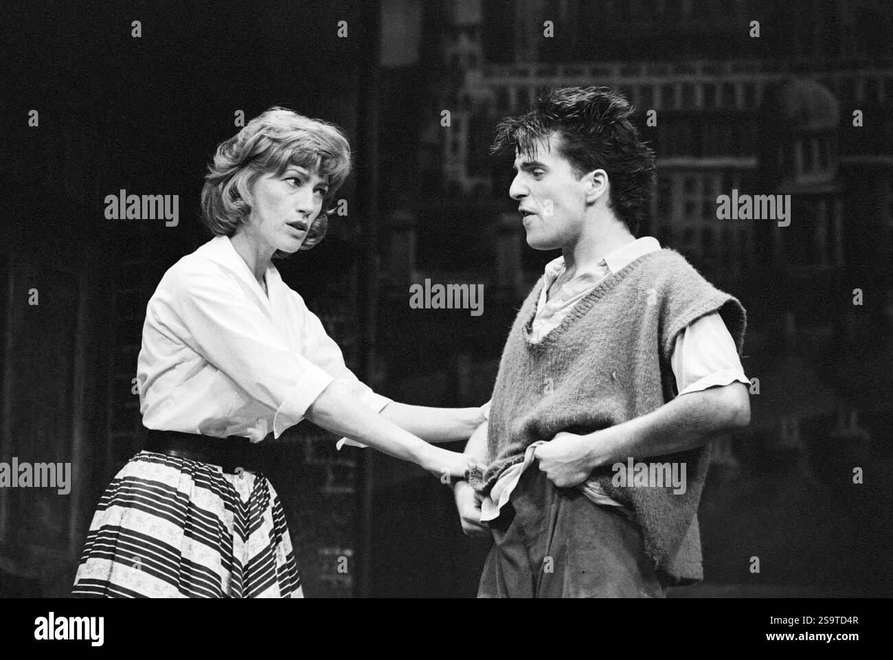 Kiki Dee (Mrs Johnstone), Con O'Neill (Mickey Johnstone) in BLOOD ...