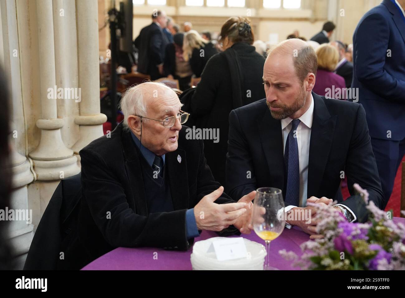 The Prince of Wales meets Alfred Garwood during a ceremony at London's ...