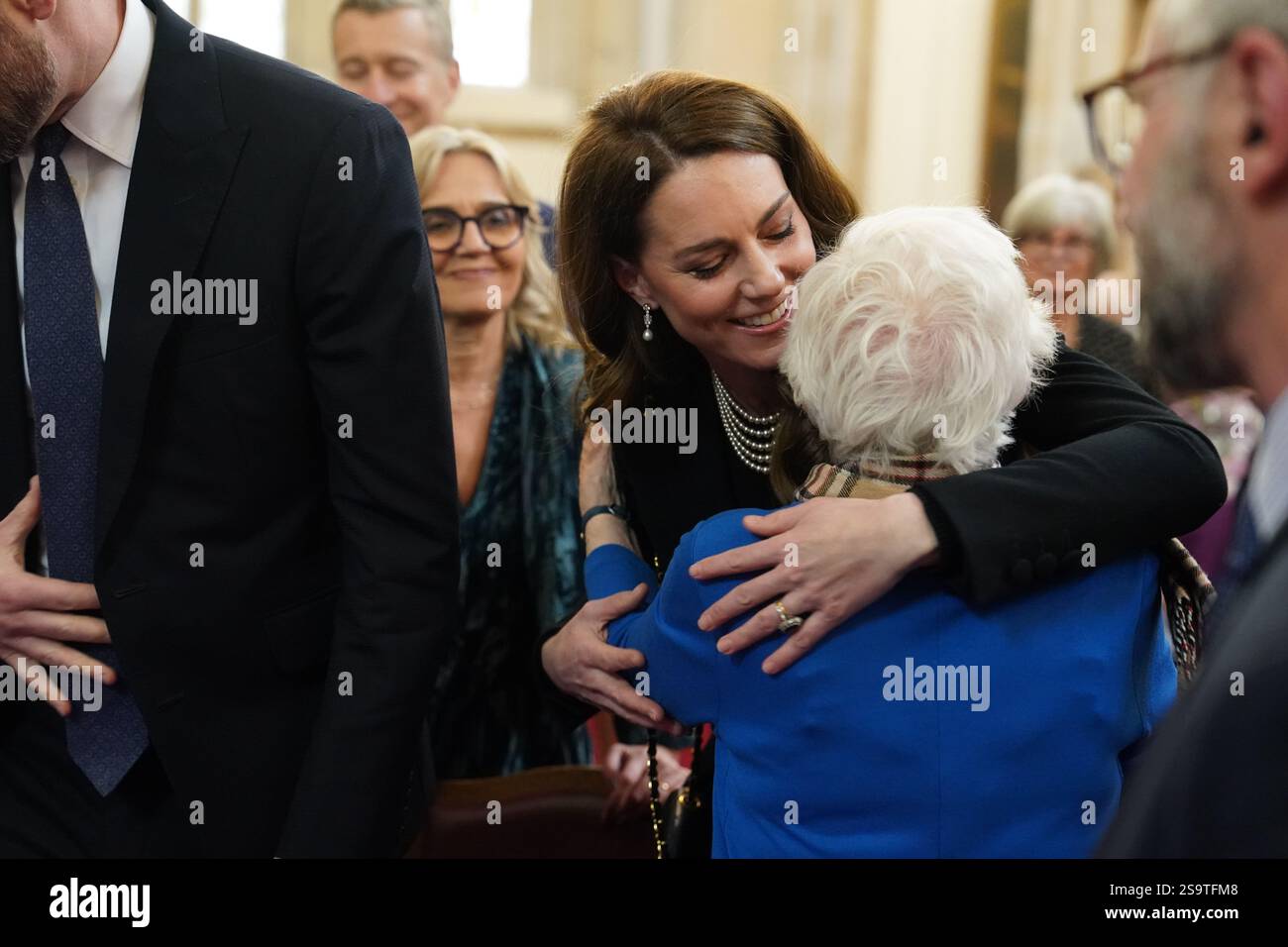 The Princess of Wales meets Yvonne Bernstein during a ceremony at ...