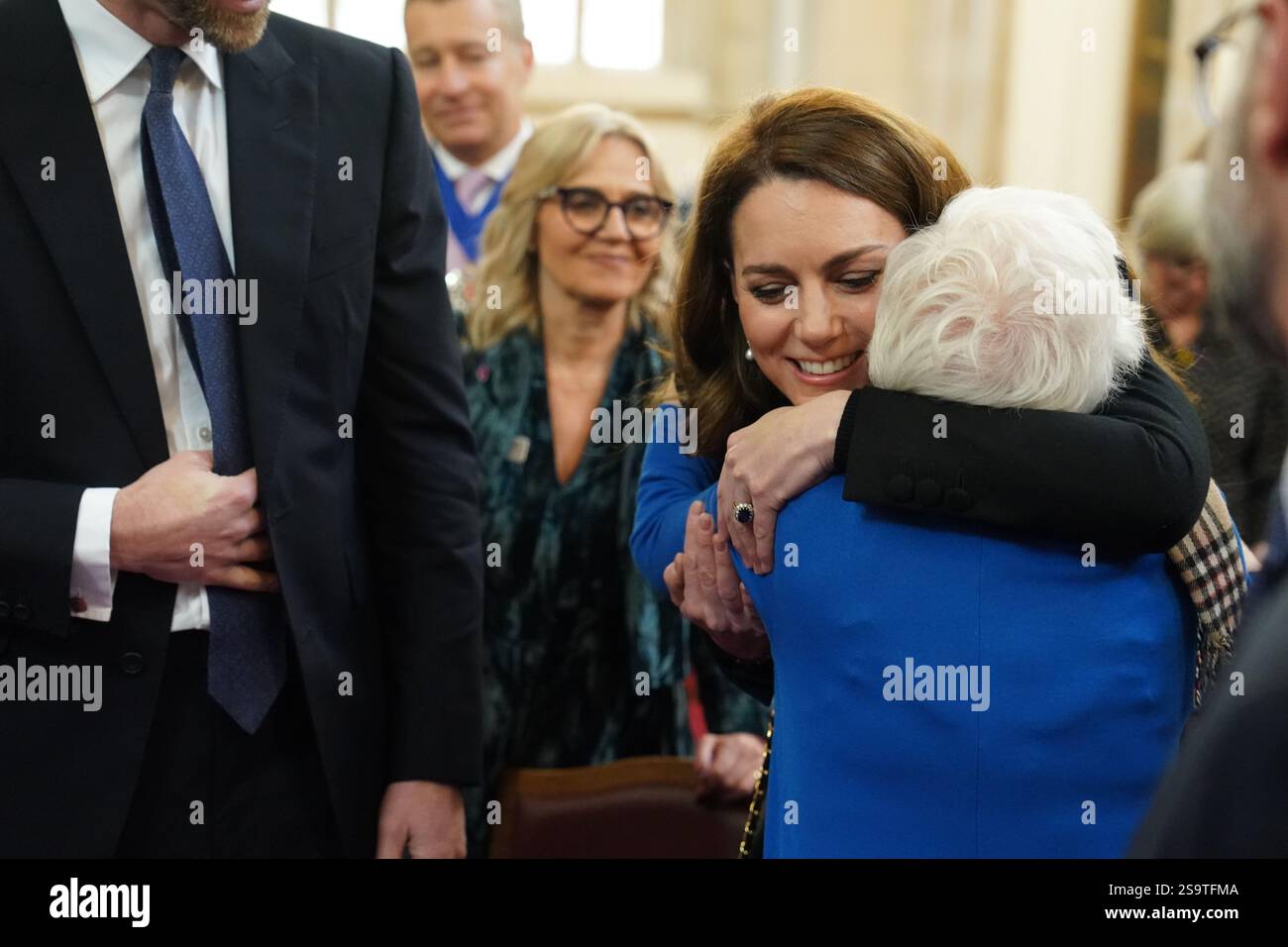 The Princess of Wales meets Yvonne Bernstein during a ceremony at ...
