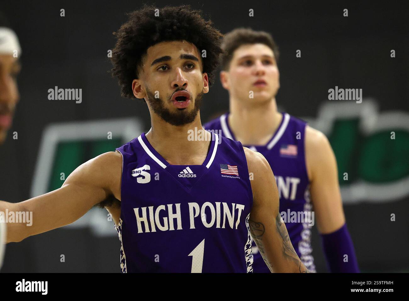 SPARTANBURG, SC - JANUARY 22: High Point Panthers guard Kezza Giffa (1 ...