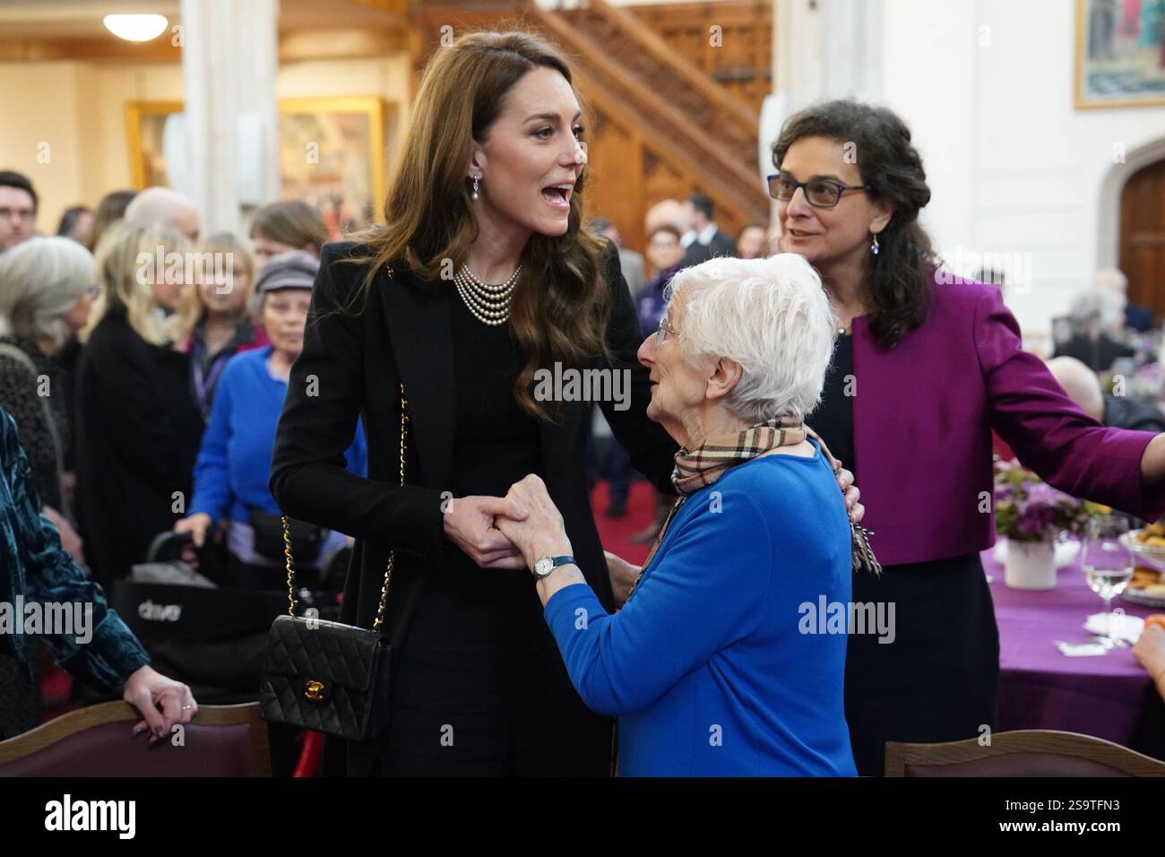 The Princess of Wales meets Yvonne Bernstein during a ceremony at ...