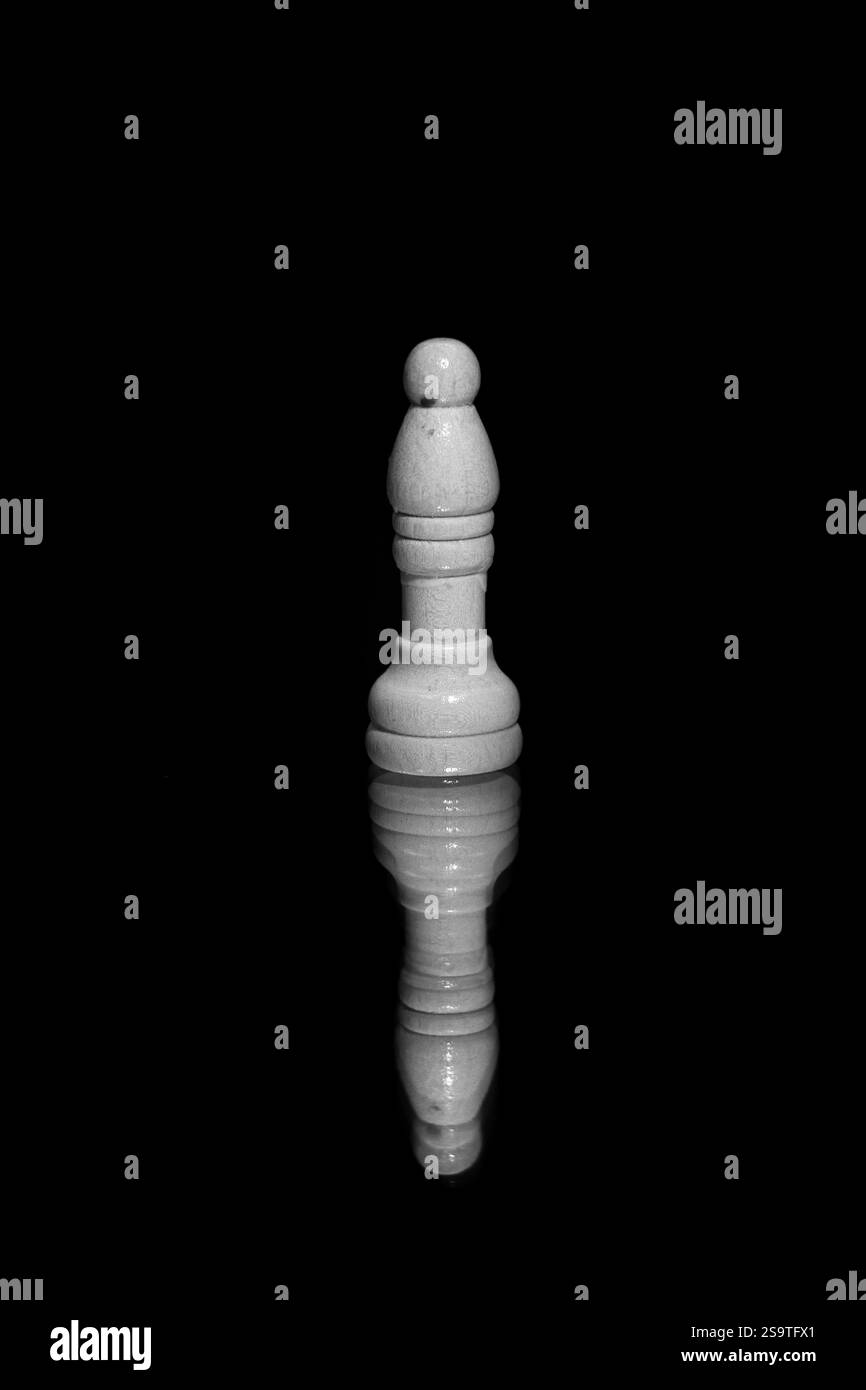 chess pieces in black and white Stock Photo - Alamy