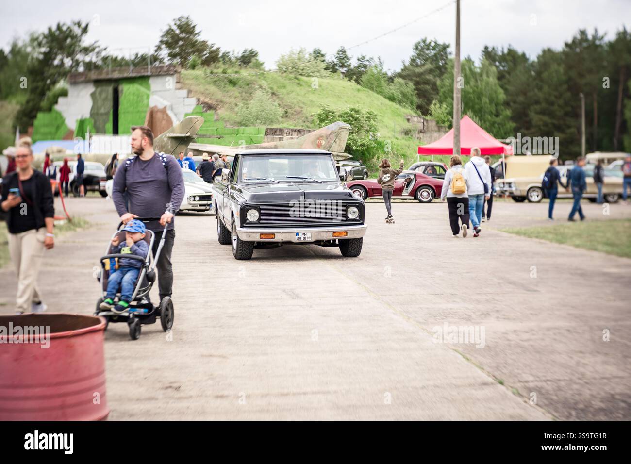 FINOWFURT, GERMANY - MAY 11, 2024: The full-size pickup truck Chevrolet C10, 1972. Art lens ...