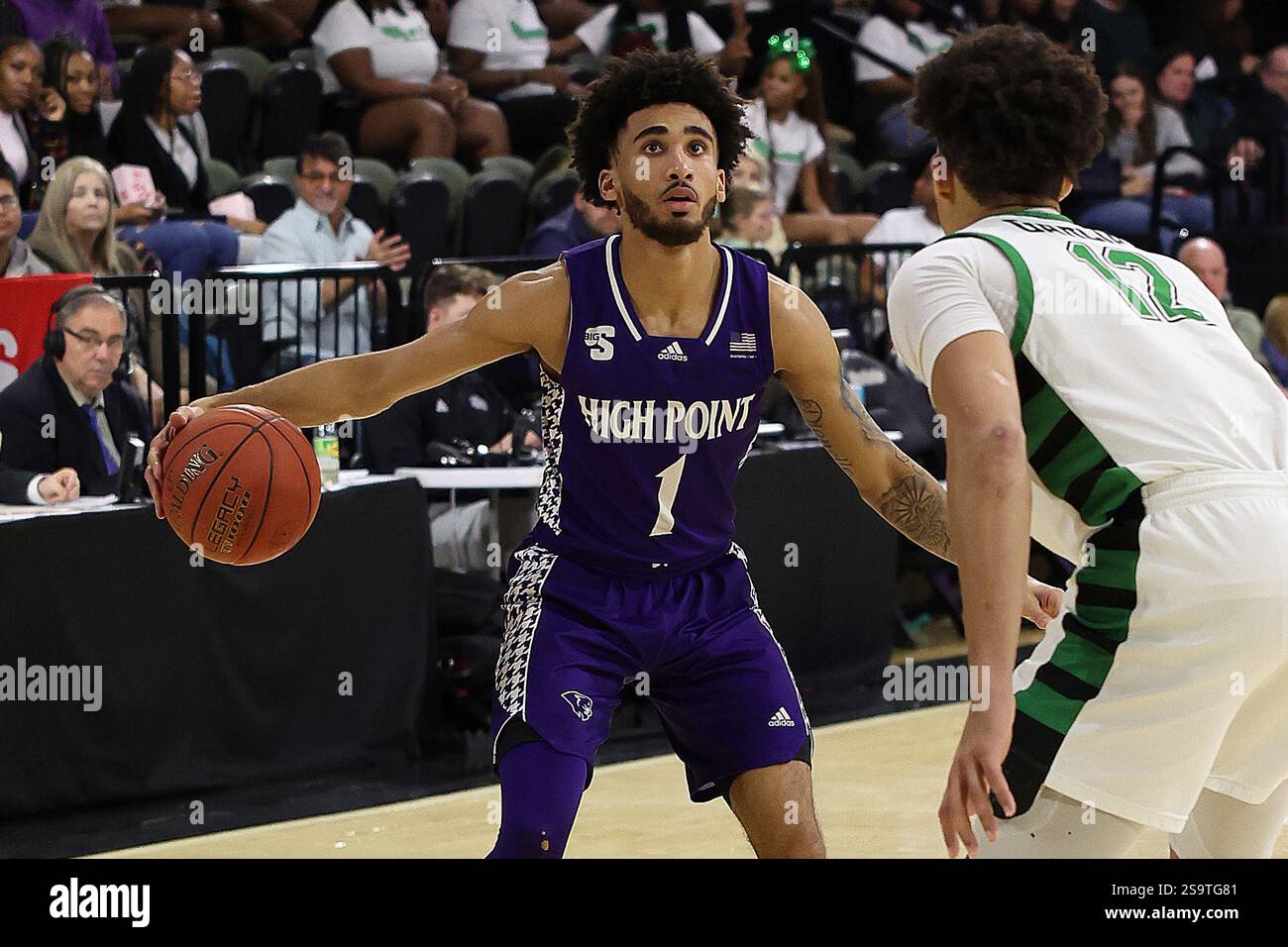 SPARTANBURG, SC - JANUARY 22: High Point Panthers guard Kezza Giffa (1 ...