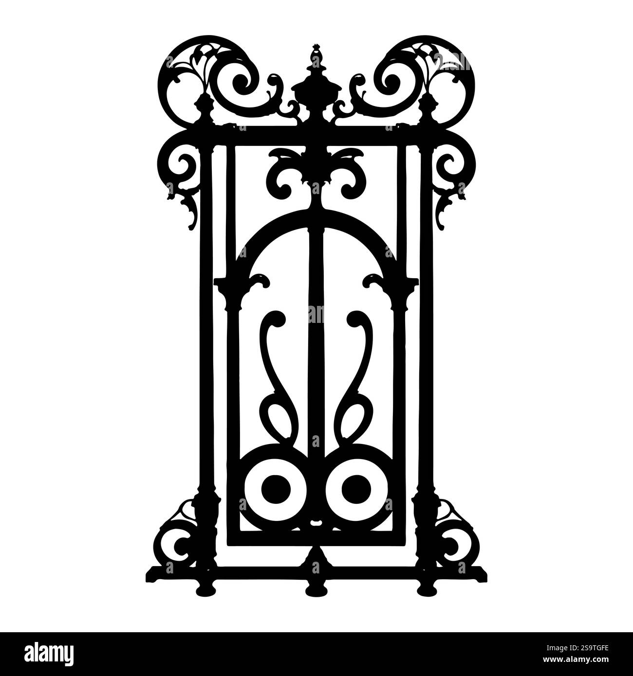 Beautiful and ornamental silhouette of black bars. Vector silhouette of ...
