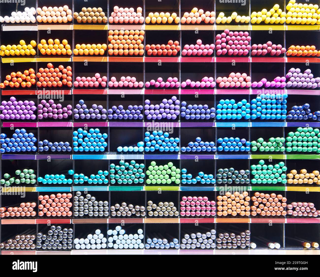 Colored pencils for drawing in the store Stock Photo - Alamy