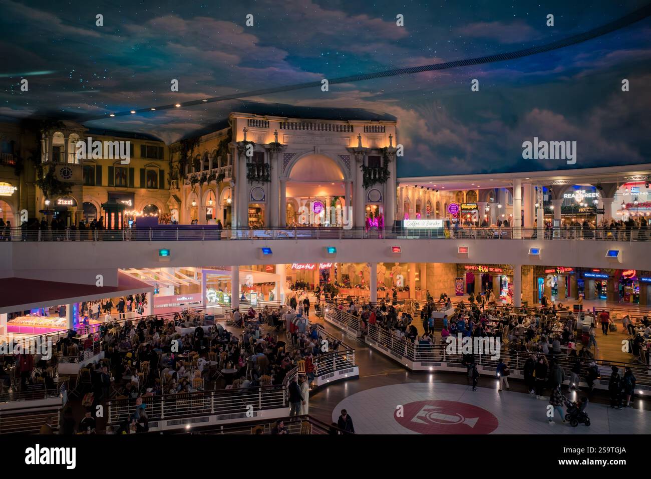 Trafford Park, Manchester, UK, 01-25-2025: Inside Trafford centre food ...