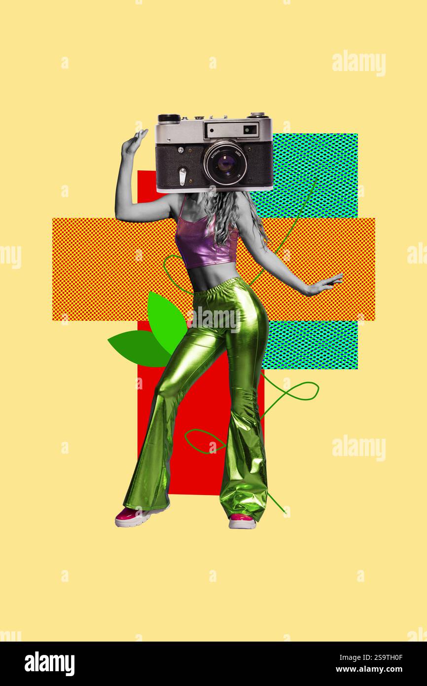 Composite sketch design artwork 3D photo collage of obsolete outfit ...