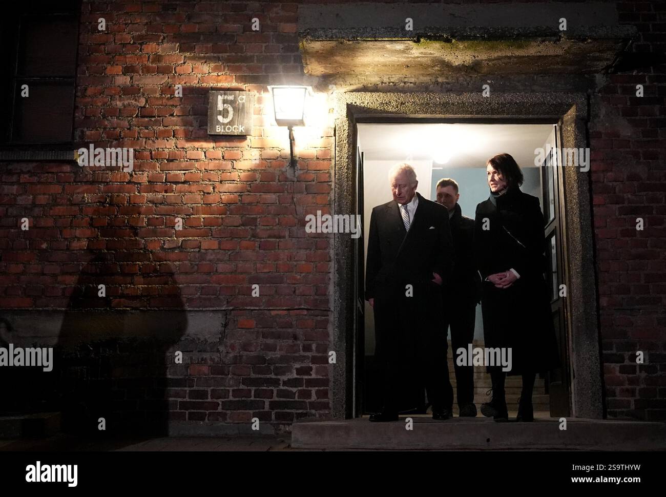 King Charles III (left) tours Auschwitz-Birkenau in Poland, following ...