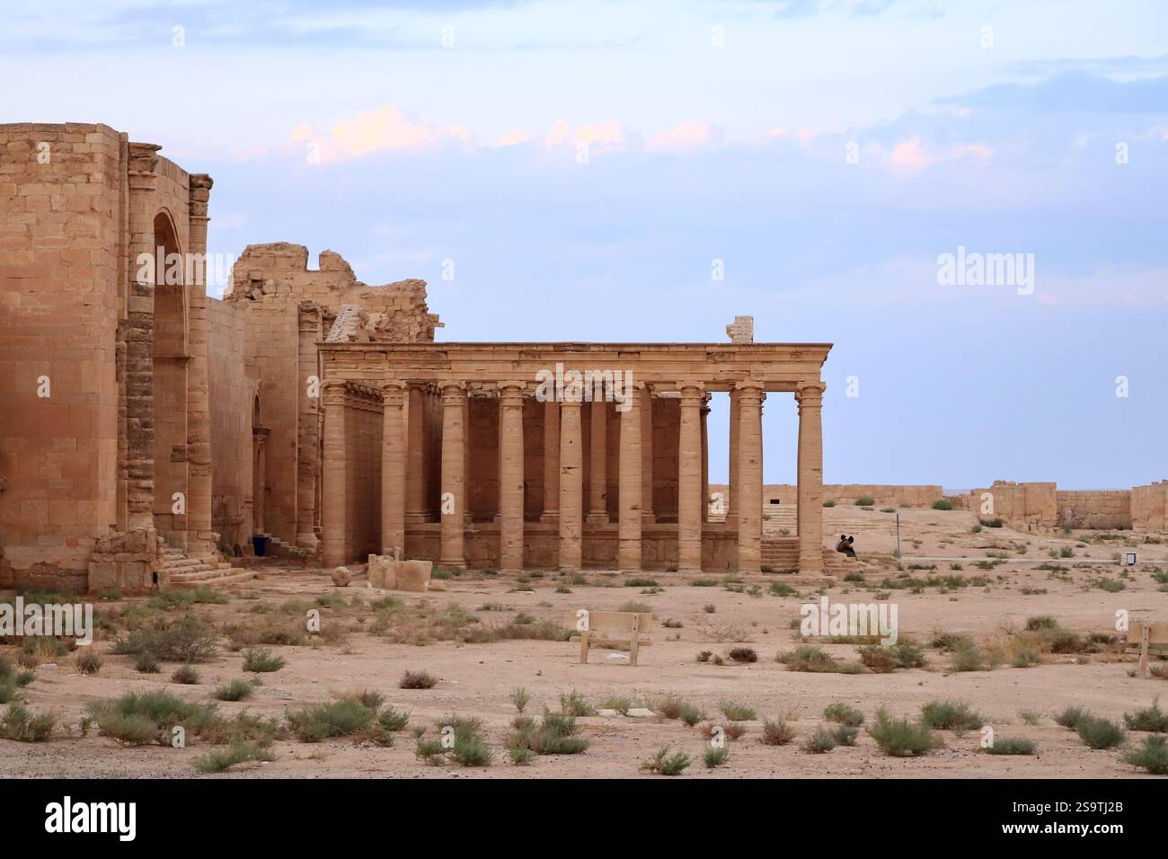 Hatra in Iraq - November 16 2024: people visit the ancient city in ...