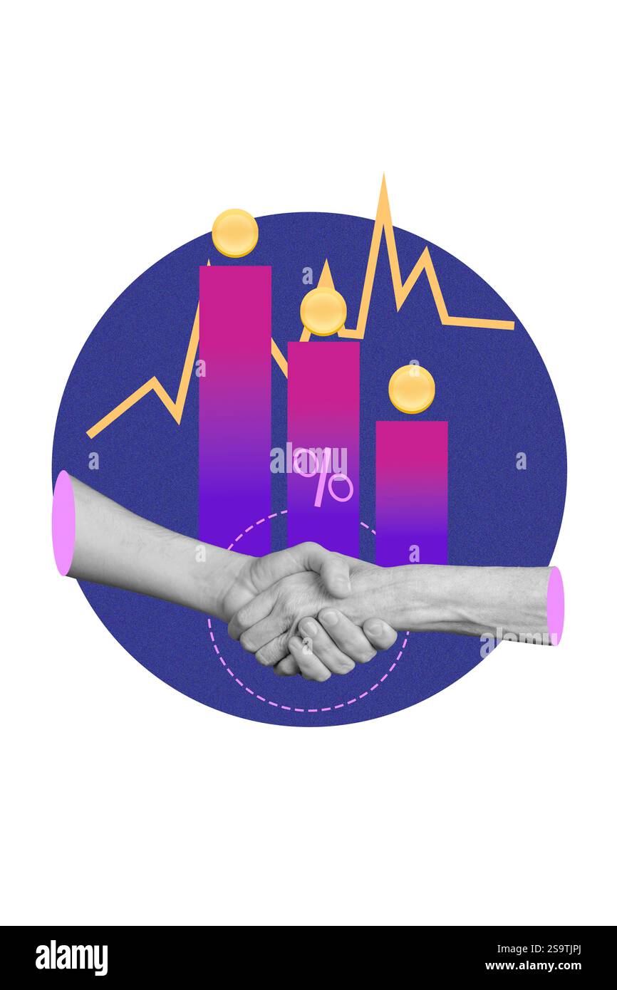 Creative trend artwork design 3D collage sketch o goal stats analyzing ...