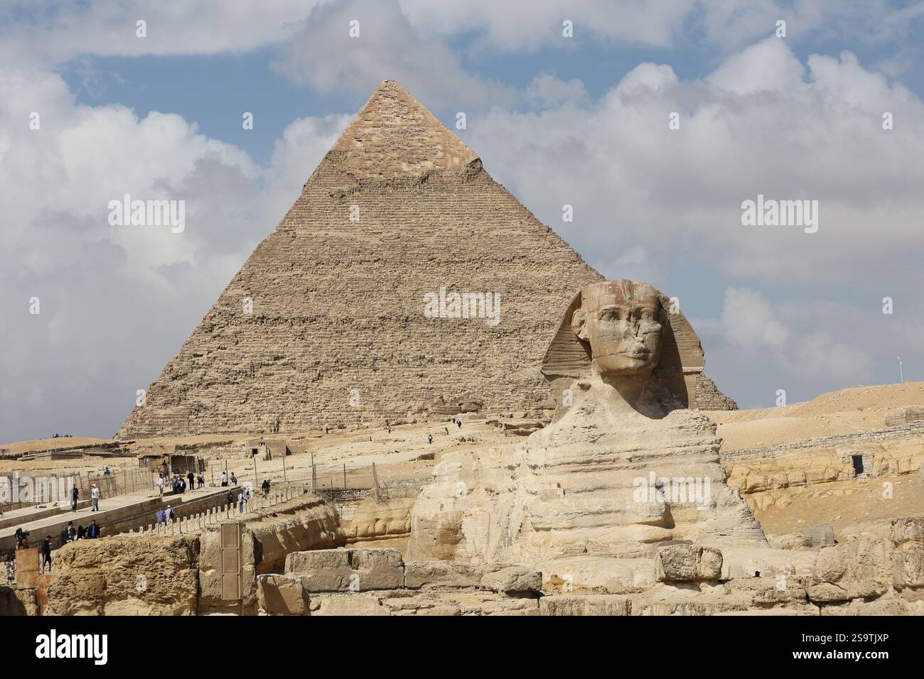 giza, egypt - march 19, 2024: view of sphinx in front of the ancient ...