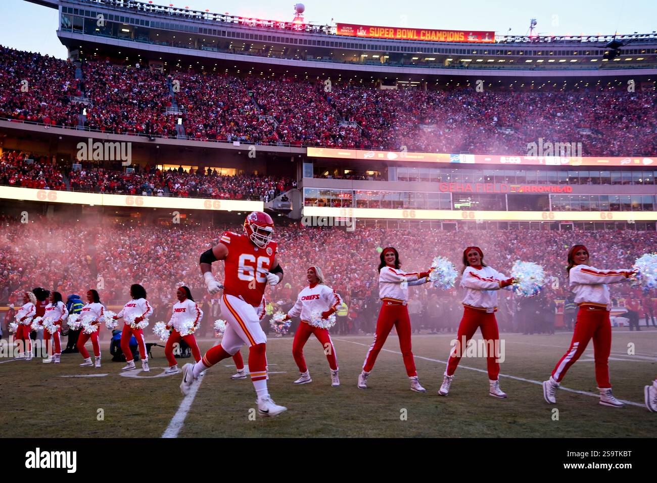 Kansas City Chiefs guard Mike Caliendo comes onto the field during ...