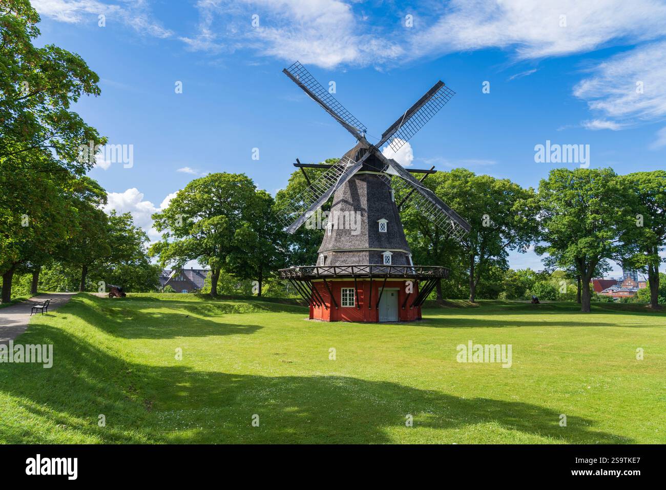 The Old Windmill at Fortress Kastellet in Copenhagen in Denmark Stock ...