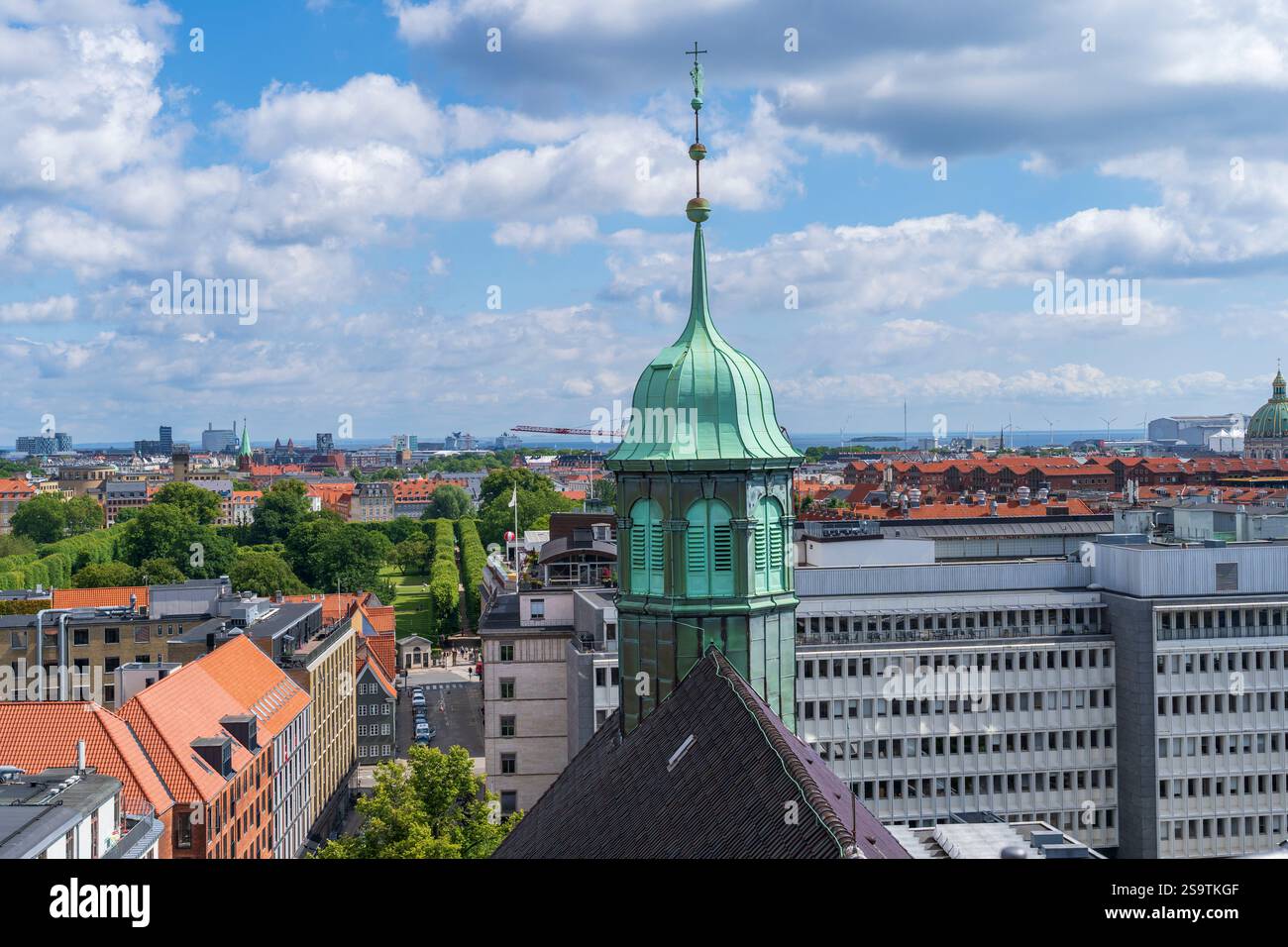 The view from the Round Tower Rundetaarn in Copenhagen in Denmark Stock ...