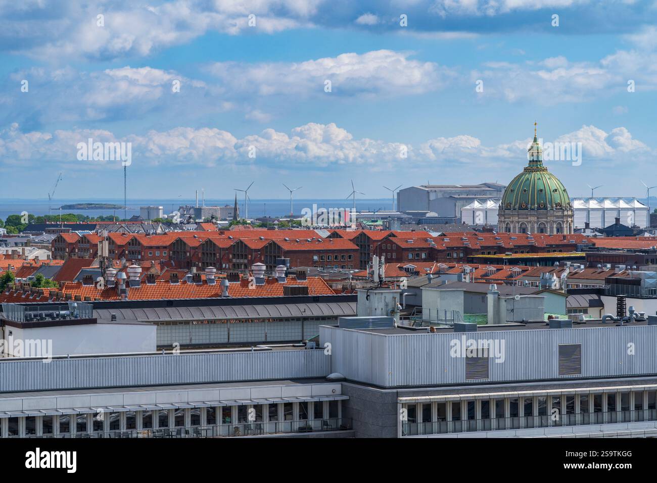 The view from the Round Tower Rundetaarn in Copenhagen in Denmark Stock ...