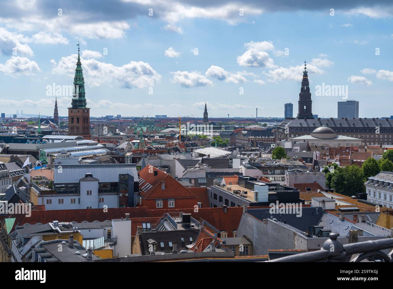 The view from the Round Tower Rundetaarn in Copenhagen in Denmark Stock ...
