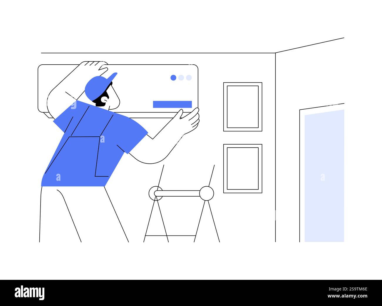 HVAC contractor isolated cartoon vector illustrations Stock Vector ...