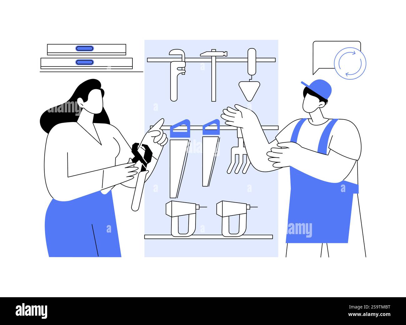 Tool library isolated cartoon vector illustrations Stock Vector Image ...