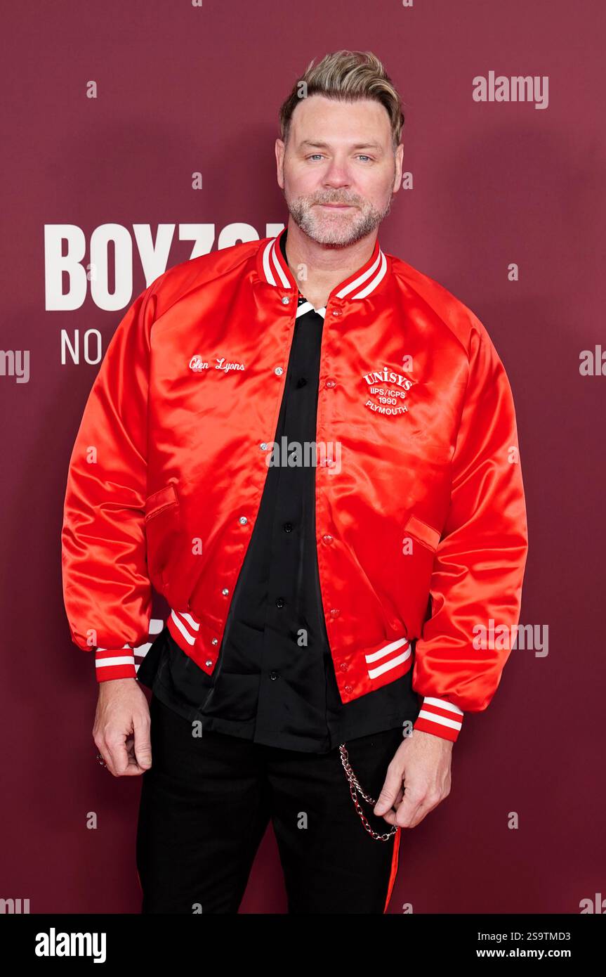Brian McFadden attending the world premiere of Boyzone No Matter What ...