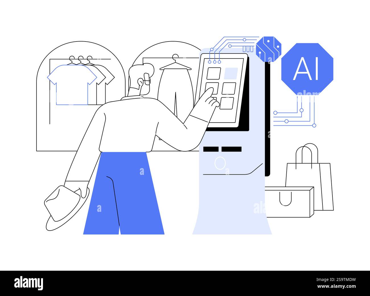 AI-Driven Self-Service Kiosks abstract concept vector illustration Stock Vector Image & Art - Alamy