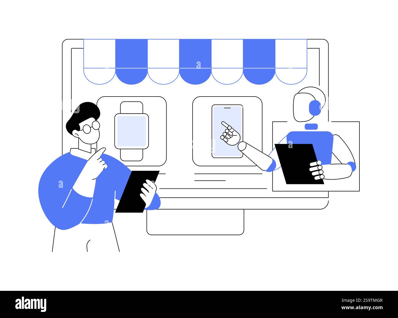 AI-Powered Customer Onboarding abstract concept vector illustration ...