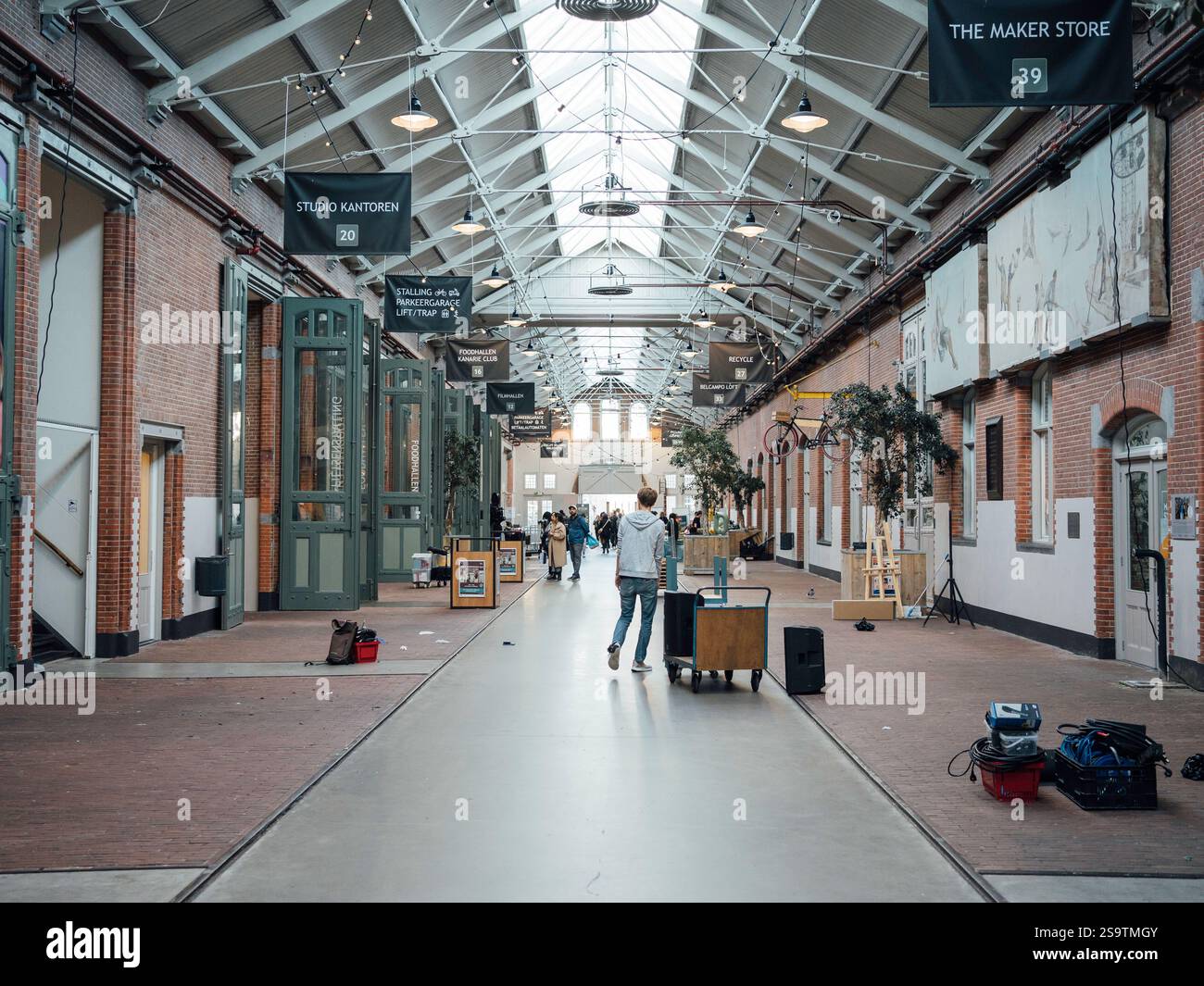 De Hallen is a trendy, industrial chic retail center with shops, a food ...