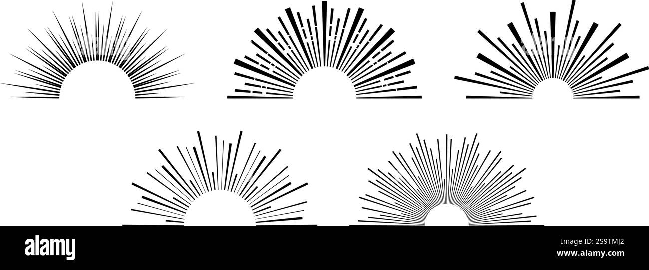 Sun icon, sunburst vector illustration element for design Stock Vector ...