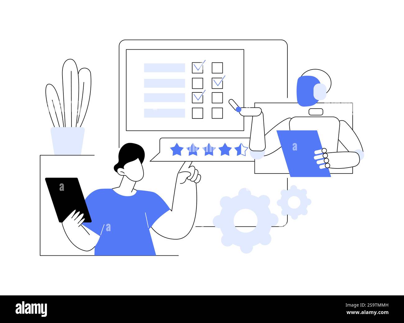 Ai Enhanced Customer Satisfaction Surveys Abstract Concept Vector