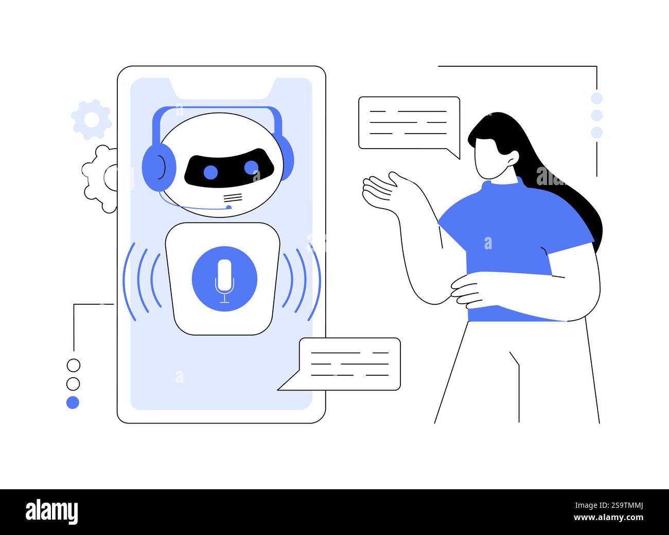 AI-Powered Interactive Voice Response Systems abstract concept vector ...
